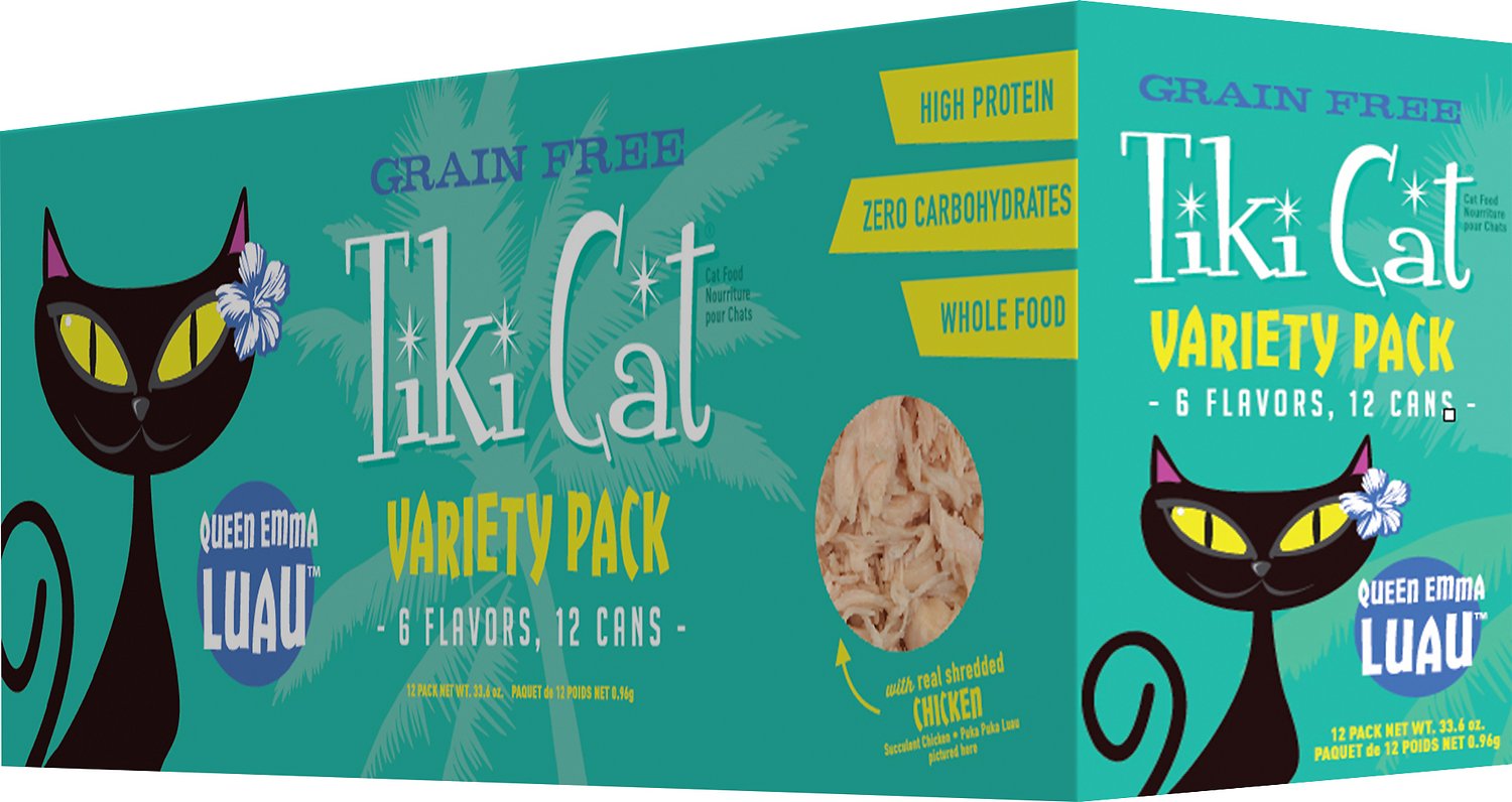 Tiki Cat Luau Cat Food (Wet) - VARIETY PACK - Queen Emma Luau – K9 ...